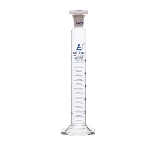 Buy Measuring Cylinder Hexagonal Base with stopper online at best ...